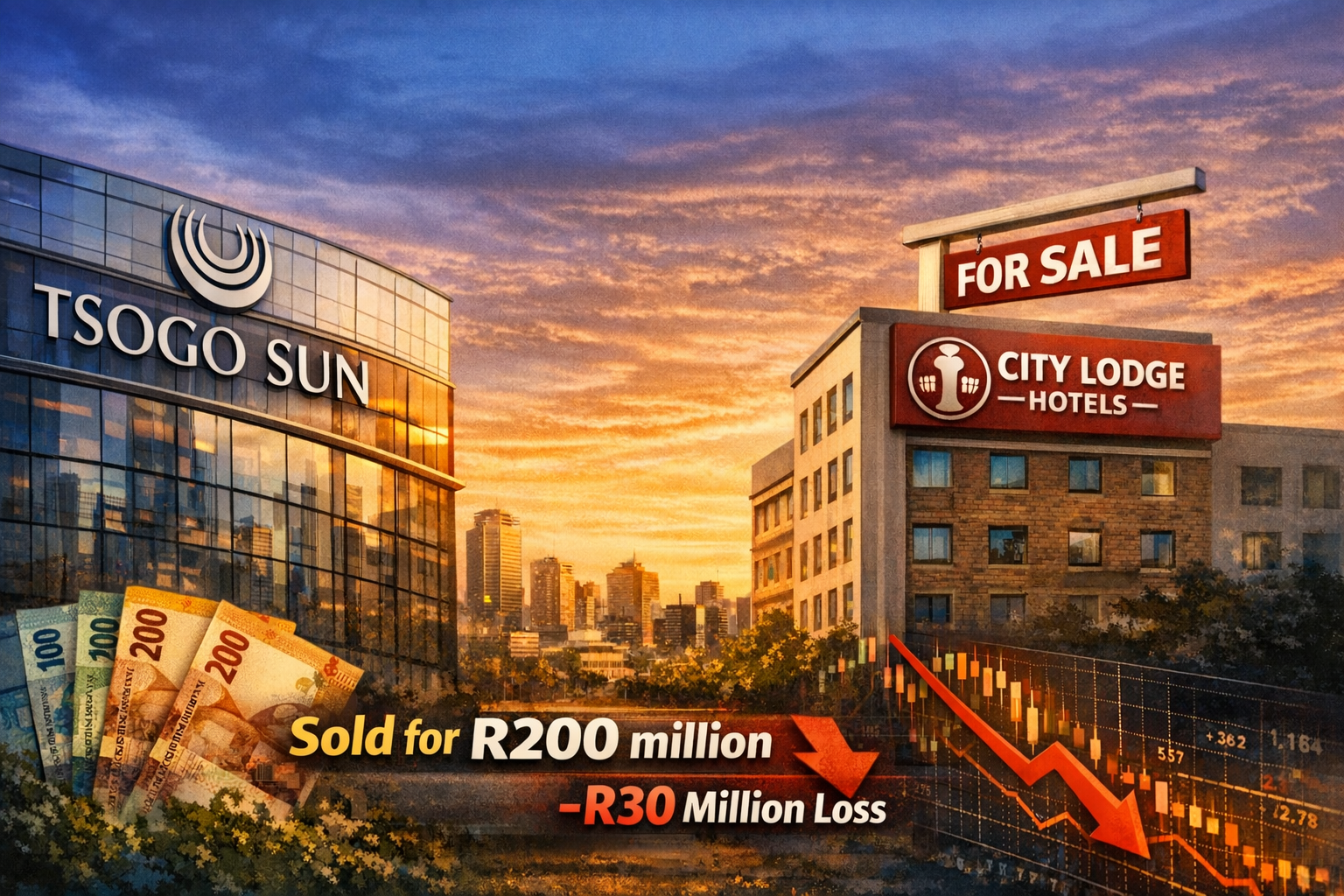 Tsogo Sun sells its City Lodge stake and reports a R30m loss