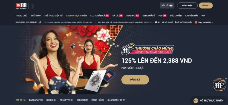M88 casino: Link vào M88 - Thưởng chào mừng 188%💥